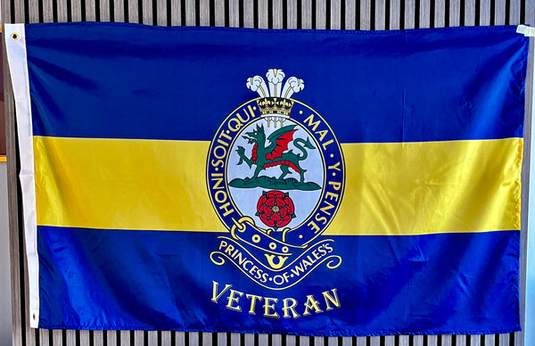 Princess of Wales Royal Regiment 5’ x 3’ Colours Veteran Flag ( PWRR-V ...