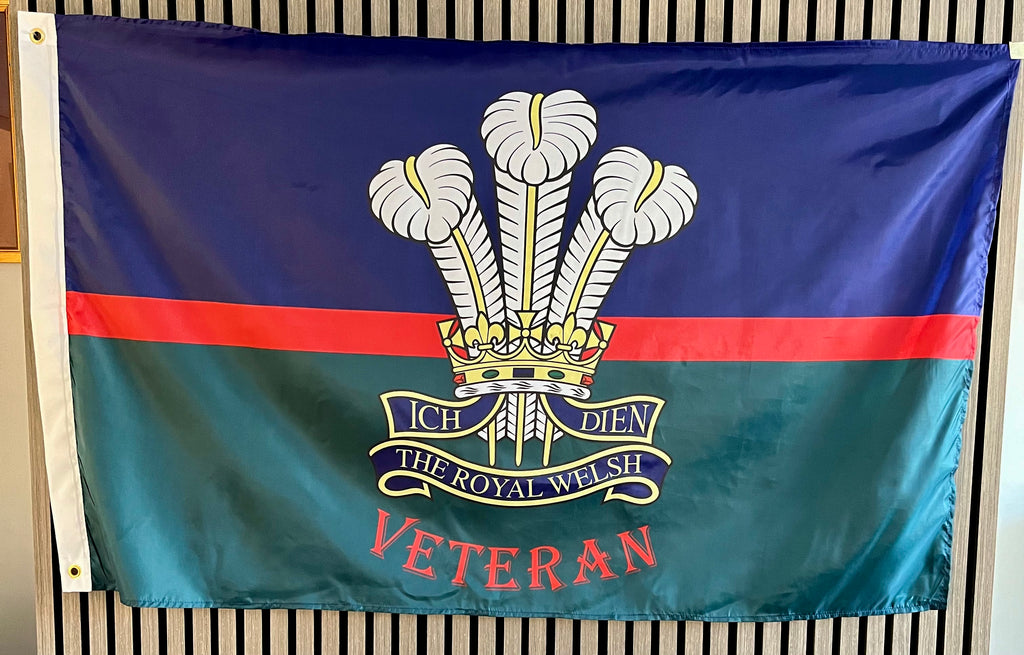The Royal Welsh Regiment 5’ x 3’ Colours Veteran Flag ( TRW-V ...