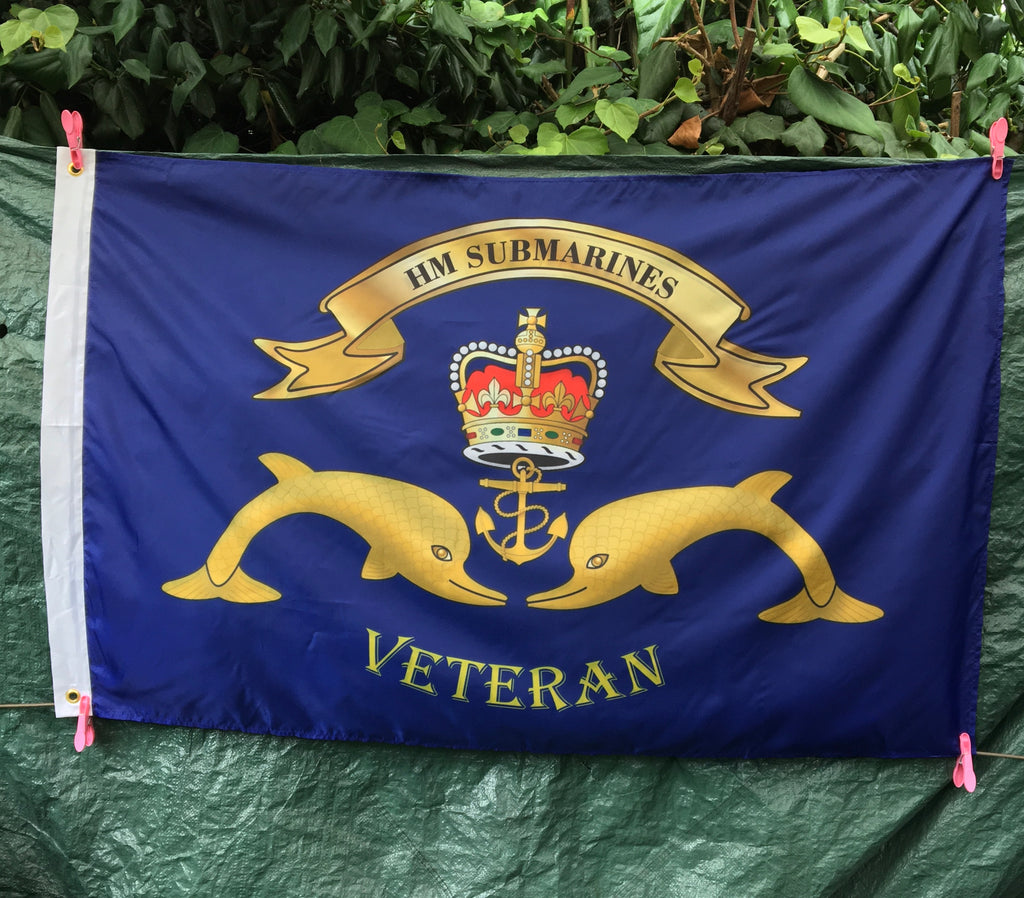 HM Submarines 5’ x 3’ VETERAN Colours Flag ( HMS-V ) – British Army ...