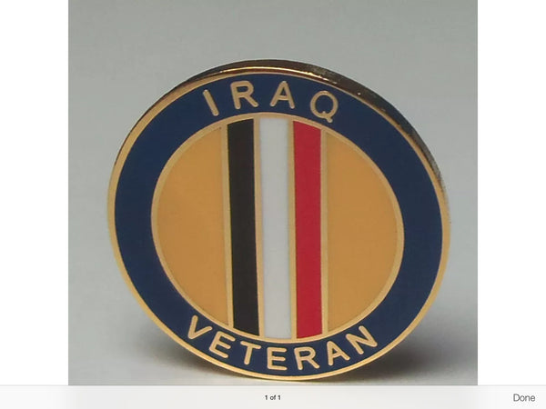 Iraq Veteran Lapel Pin 2D 25mm – British Army Infantry Regimental Pin-badge