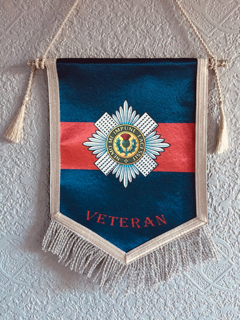 Scots Guards Veteran Colours Pendant ( SG-V/P/SF ) Silver Fringe ...